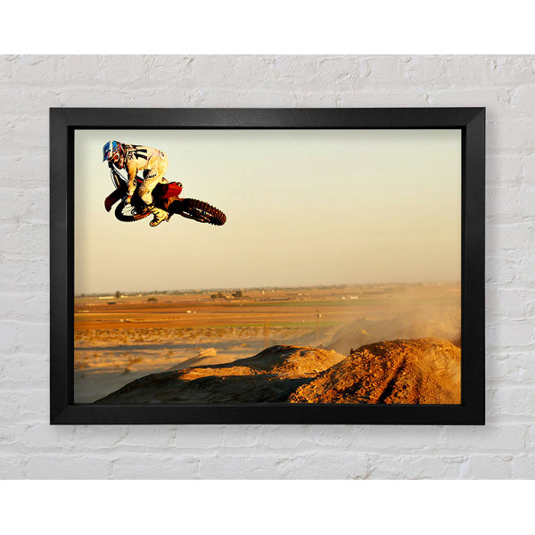 Ebern Designs Motorcross Desert Race - Single Picture Frame Art Prints ...