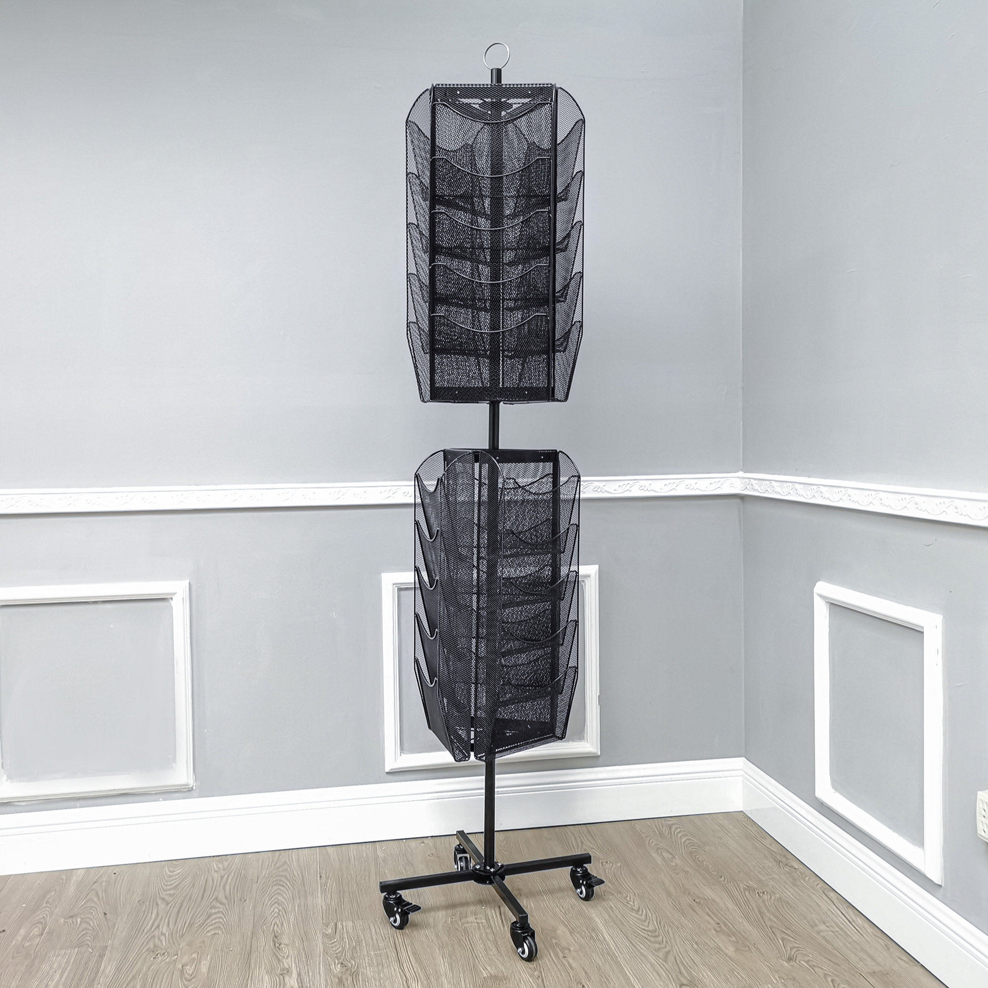 Rebrilliant Maicee 3 Sided 30 Pockets Mesh File Holder Magazine ...