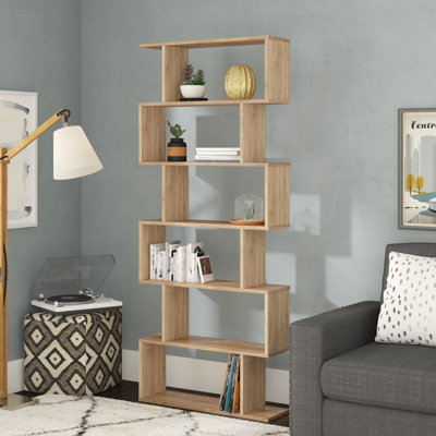 Wrought Studio Susann Geometric Bookcase & Reviews | Wayfair