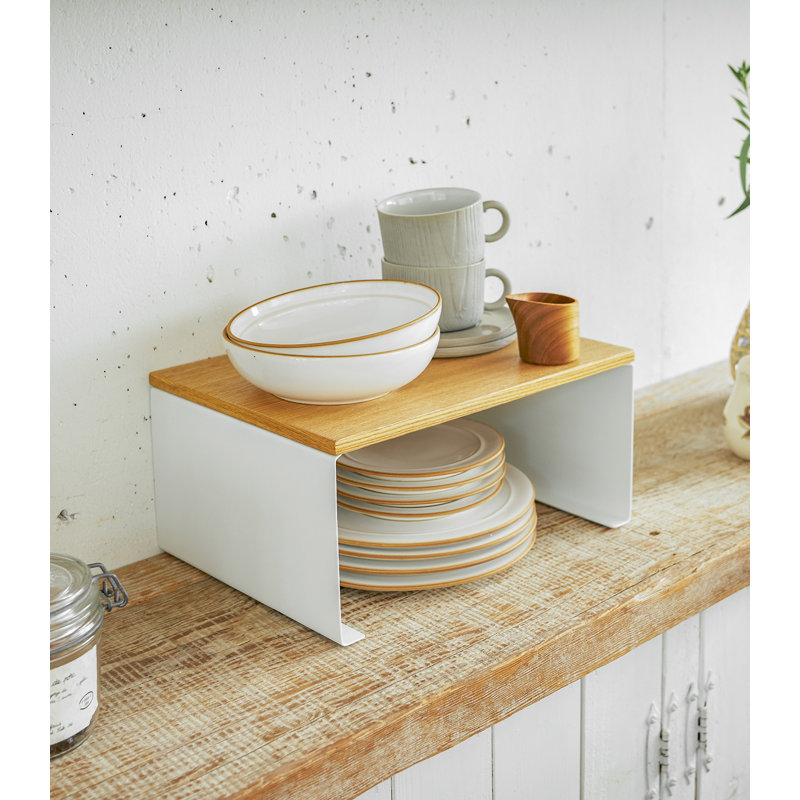 Yamazaki USA Tosca Yamazaki Home Wood-Top Stackable Kitchen Rack ...