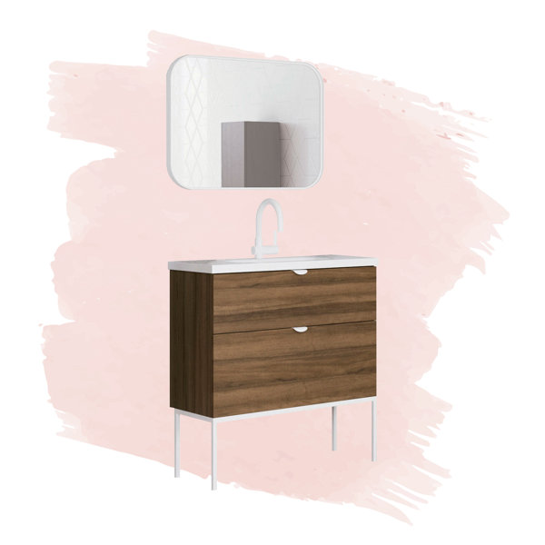 Ebern Designs Bronx Murrah 813mm Free-standing Single Vanity Unit ...