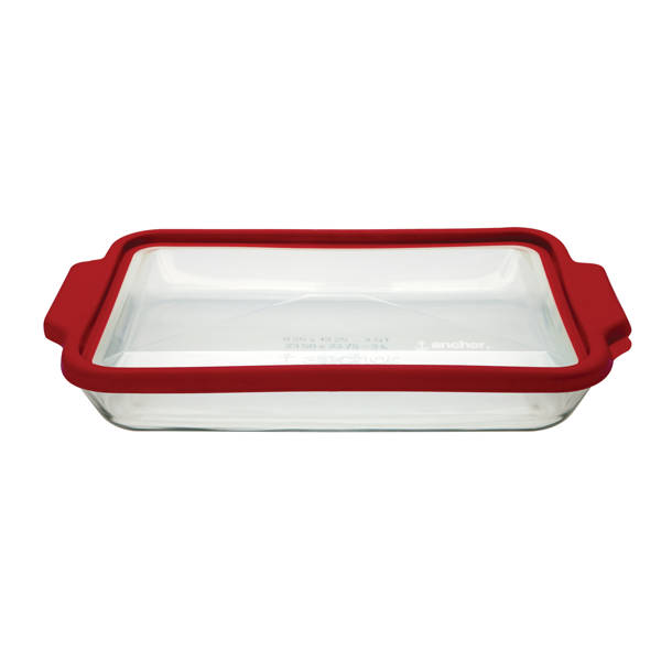 Rebrilliant Alta Glass Rectangular True Fit Cake Dish with Lid ...