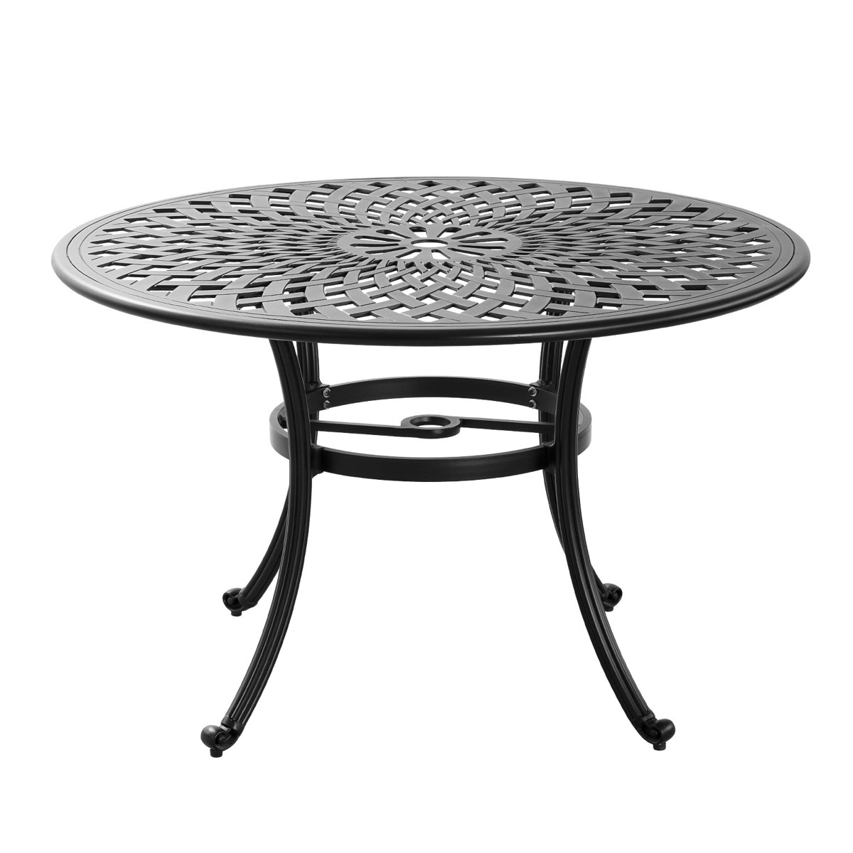 Astoria Grand Cast Aluminum 48" Patio Table Outdoor Dining Table Round ...