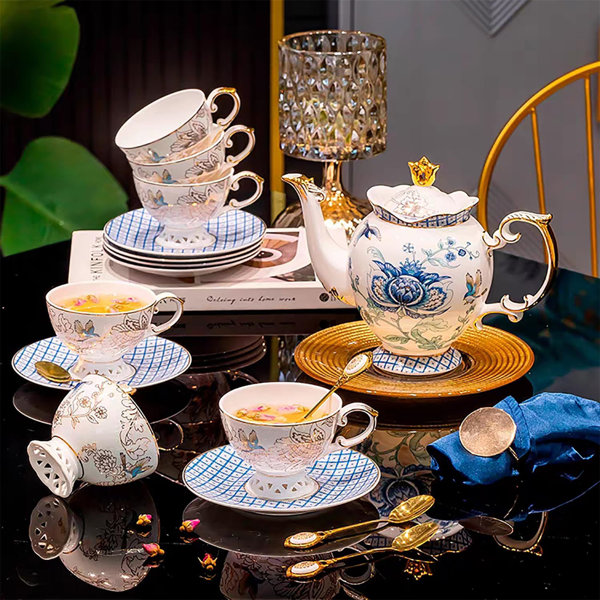 DNGJU 30.7oz. Floral Teapot Set | Wayfair