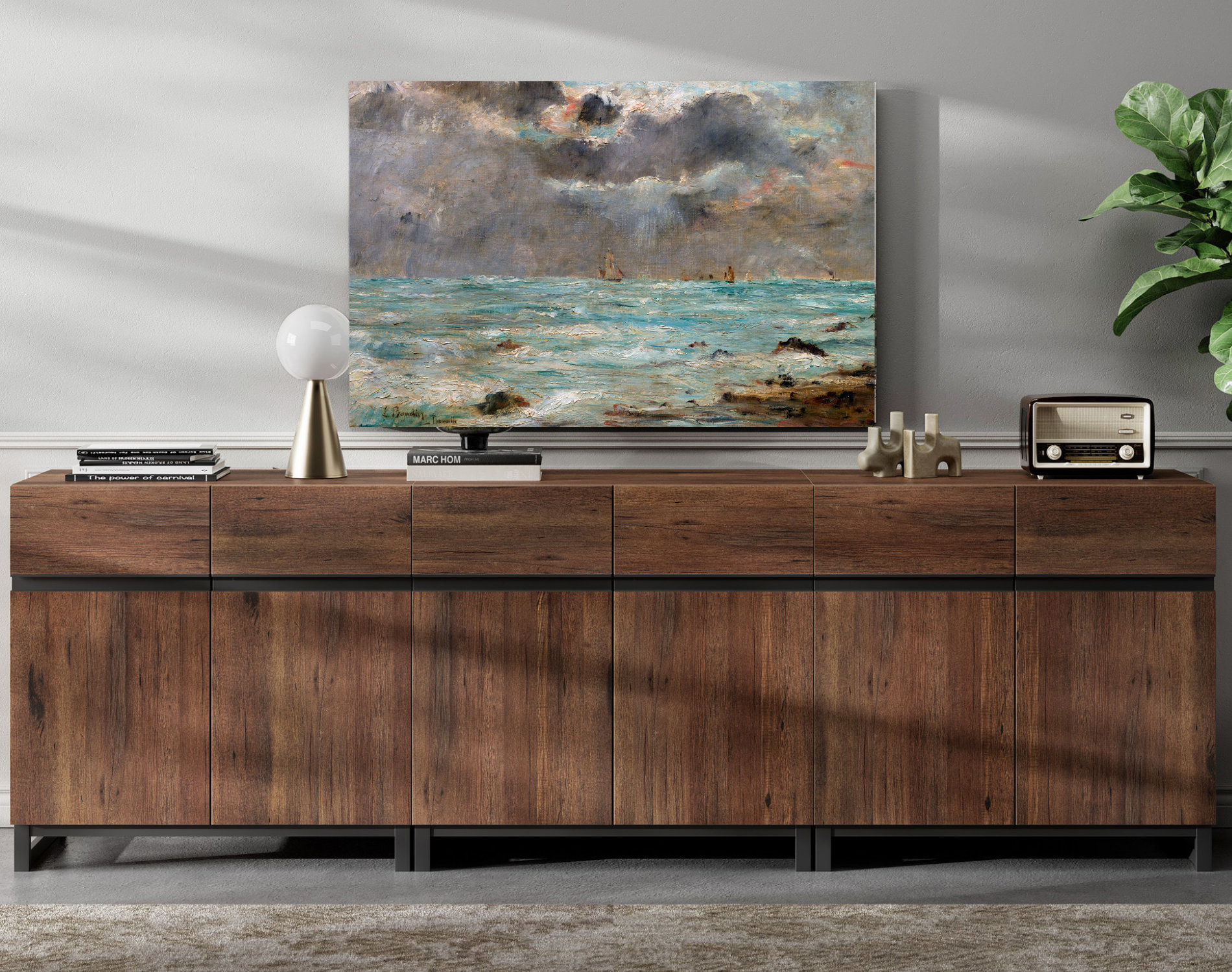 Latitude Run® Armoire d'appoint moderne 3-en-1 avec tablettes - Armoire ...