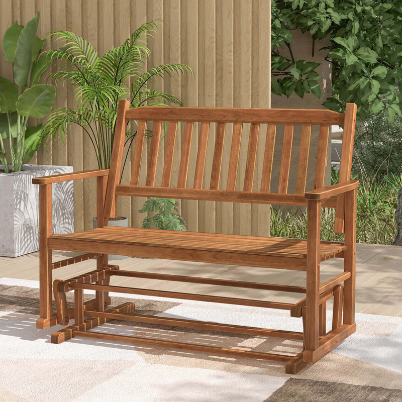 Lark Manor™ Patio Glider Loveseat Chair Swing Rocking Bench With ...