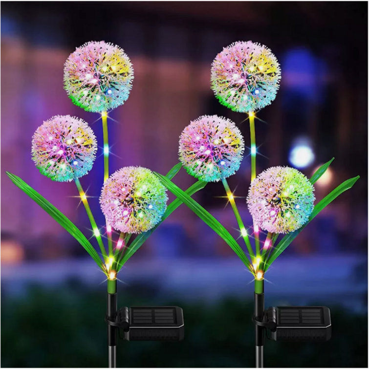 THIS IS MY STYLE Solar Powered Garden Light Dandelion Flower | Wayfair ...