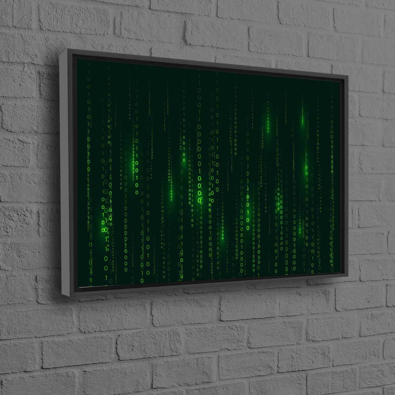 binary code wall art