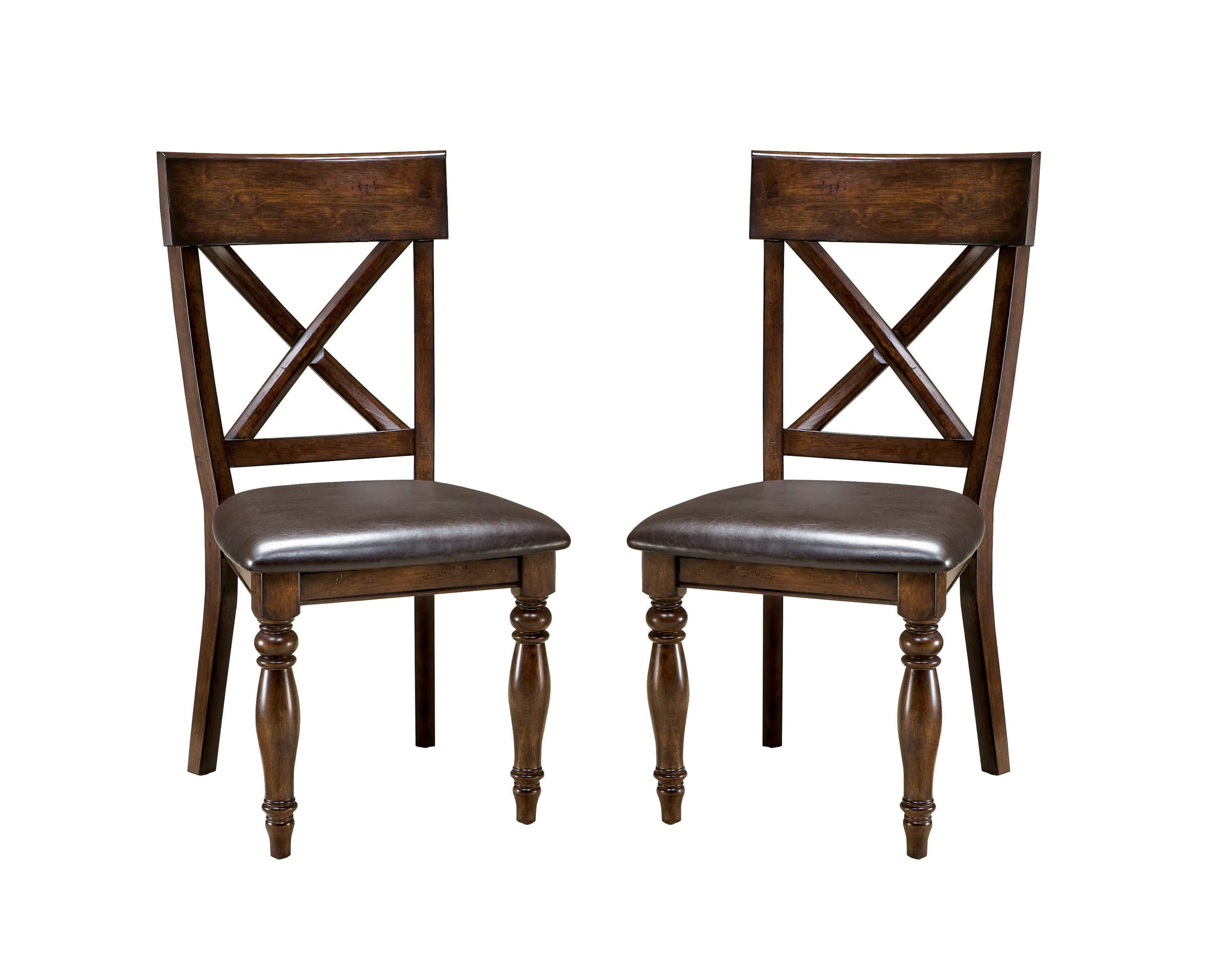 Millwood Pines Goungo X-Back Side Chair with Cushion, Raisin | Wayfair