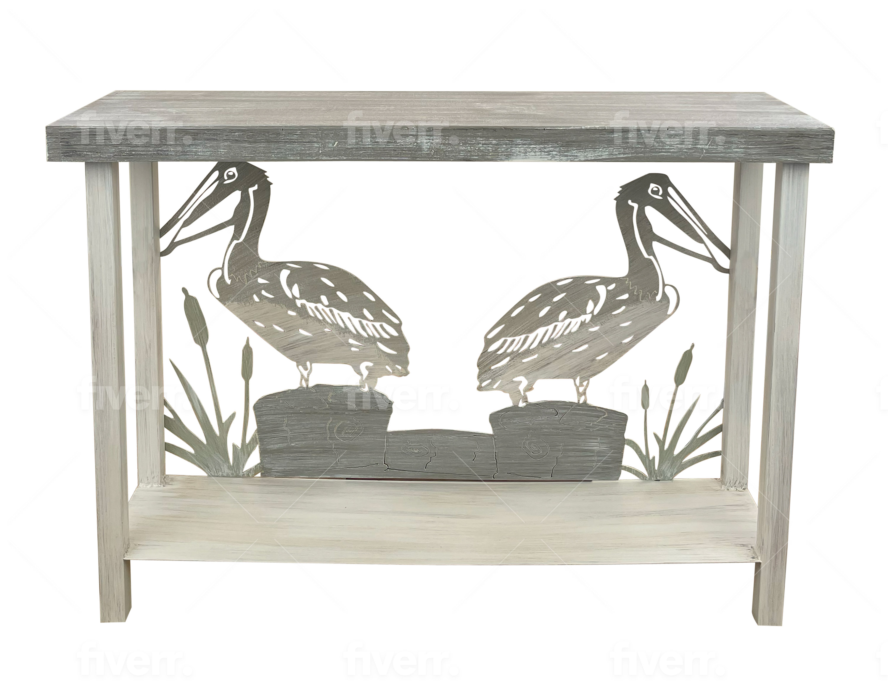 Beachcrest Home™ COTTAGE/DOCKSIDE IRON RECTANGLE SOFA TABLE WITH ...