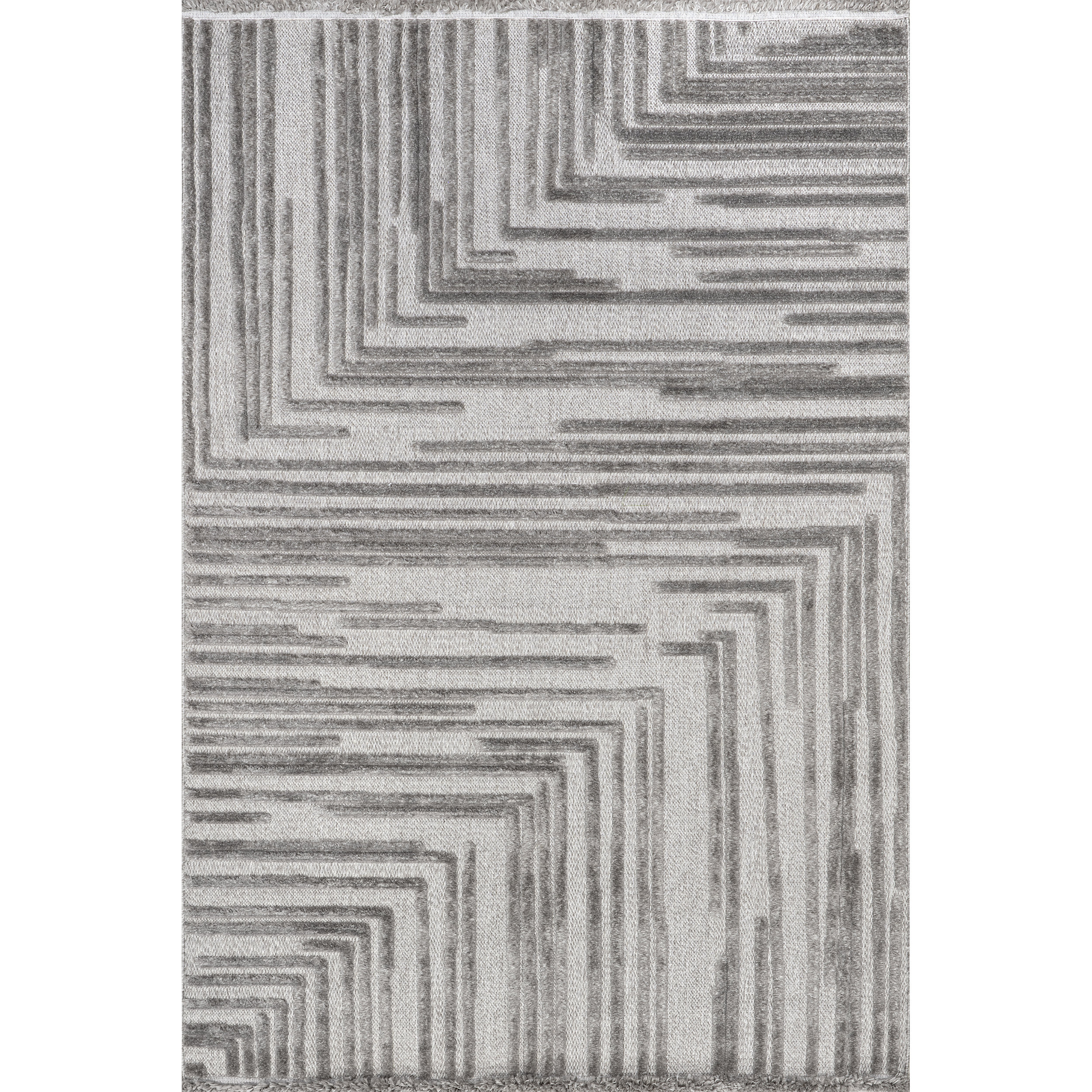 Latitude Run® Ziva Contemporary Abstract High-Low Fringe Area Rug | Wayfair