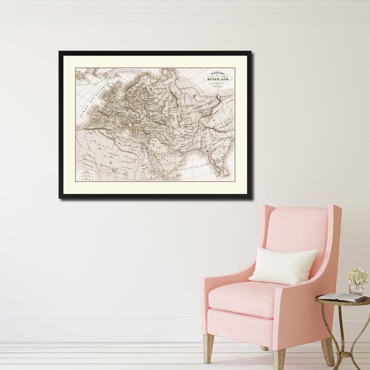 17 Stories " Europe In The Middle Ages Crusades Vintage Sepia Map ...