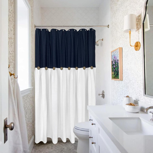 Gracie Oaks Tevy 13 Piece Linen Solid Color Shower Curtain Shower ...