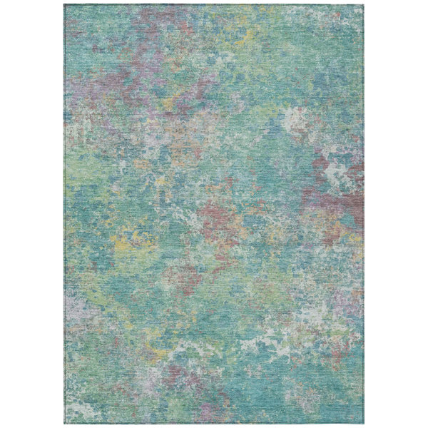 Orren Ellis Machine Washable Indoor/Outdoor Brathwaite ACN2166 Abstract ...