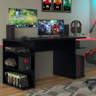 Wade Logan® Gaiana Large Modern Gaming Computer Desk 53 Inch with 5 ...