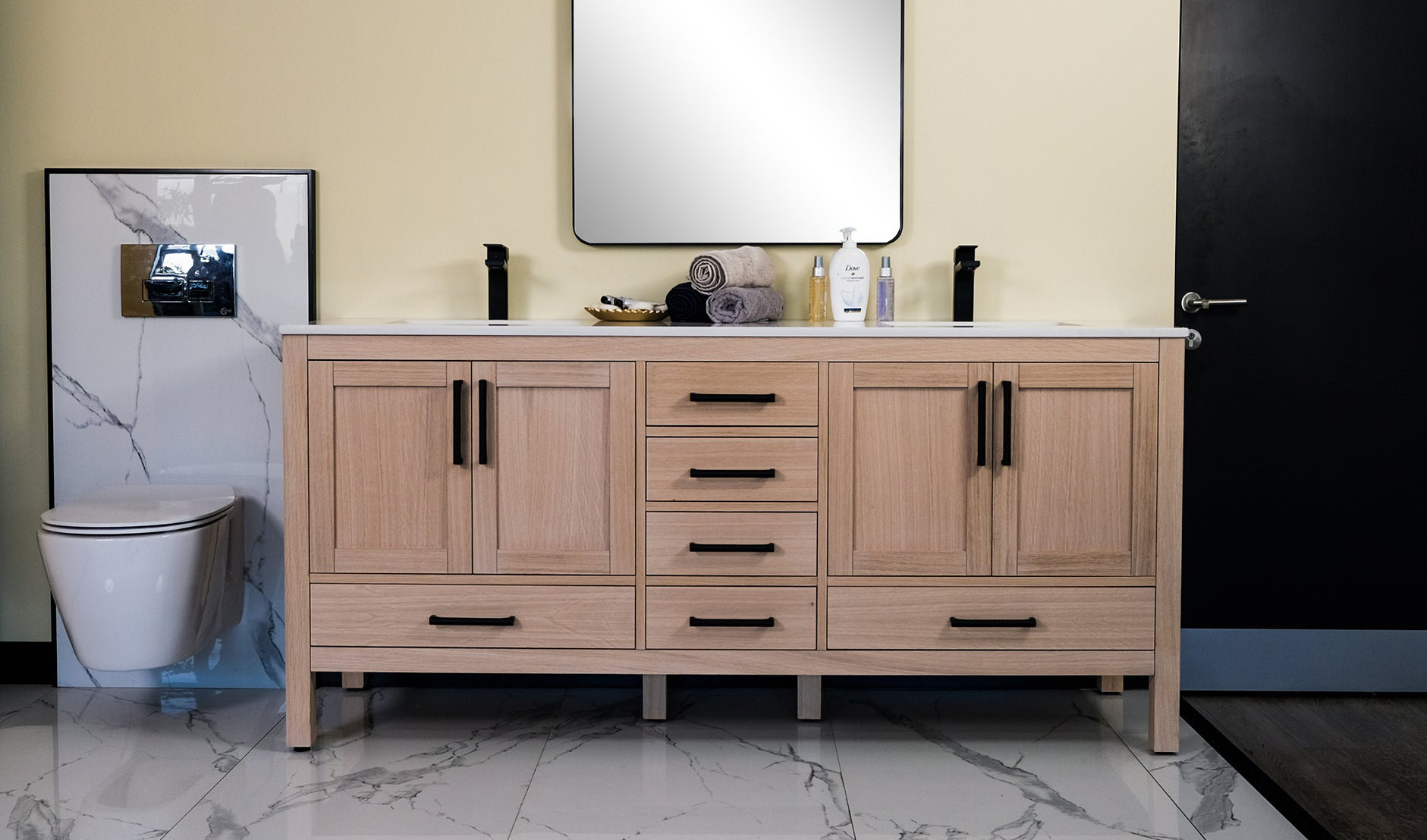 Seven Seas Collection Avery 72" Vanity with Integrated Porcelain Sink ...