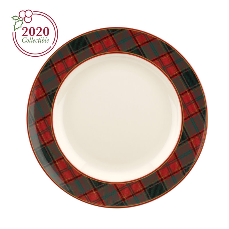 Spode Christmas Tree TARTAN DINNER PLATE 10.5" SET OF 4 | Wayfair