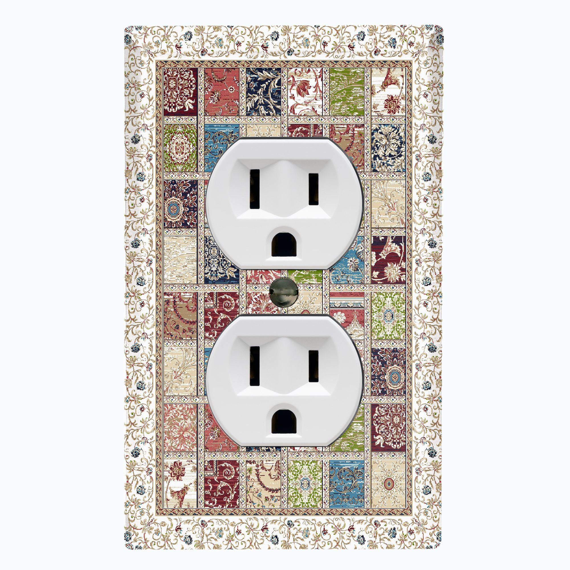 WorldAcc Colorful Block Pattern Flowers Nature Themed 1 - Gang Toggle ...