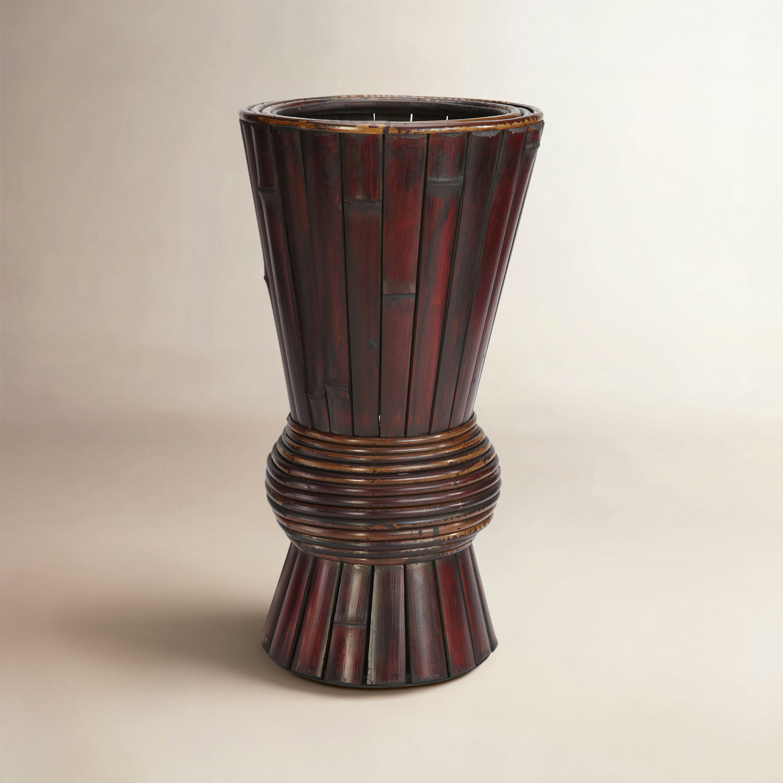 Nearly Natural Bamboo Pot Planter & Reviews | Wayfair