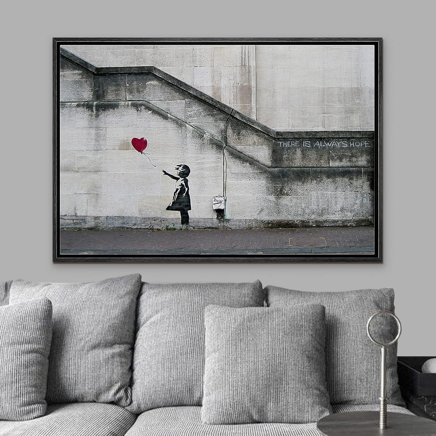 IDEA4WALL Banksy There Is Always Hope Girl With Balloon On Canvas Print ...