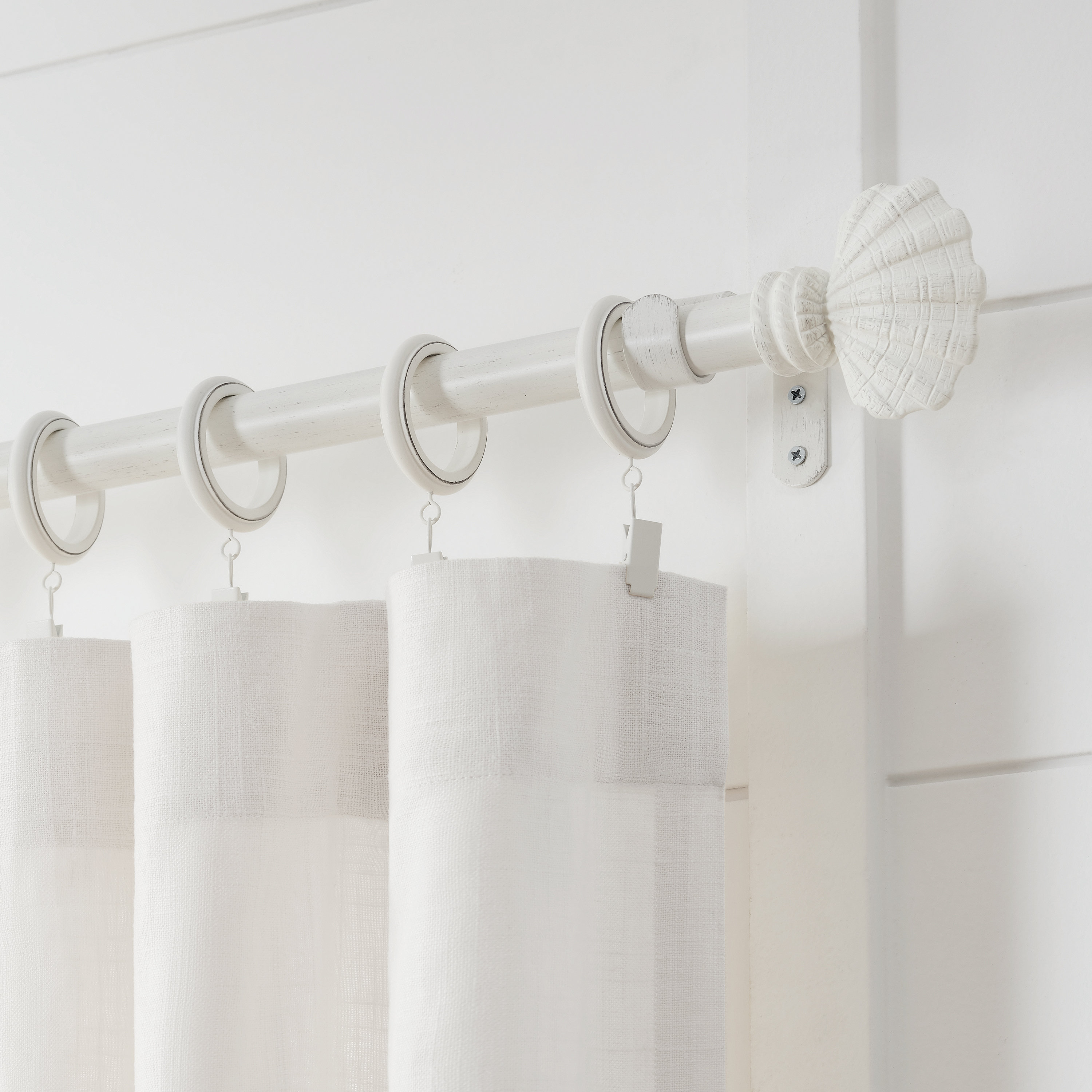 MODE White Stainless Steel Adjustable 72'' to 144'' 1.13'' Single ...