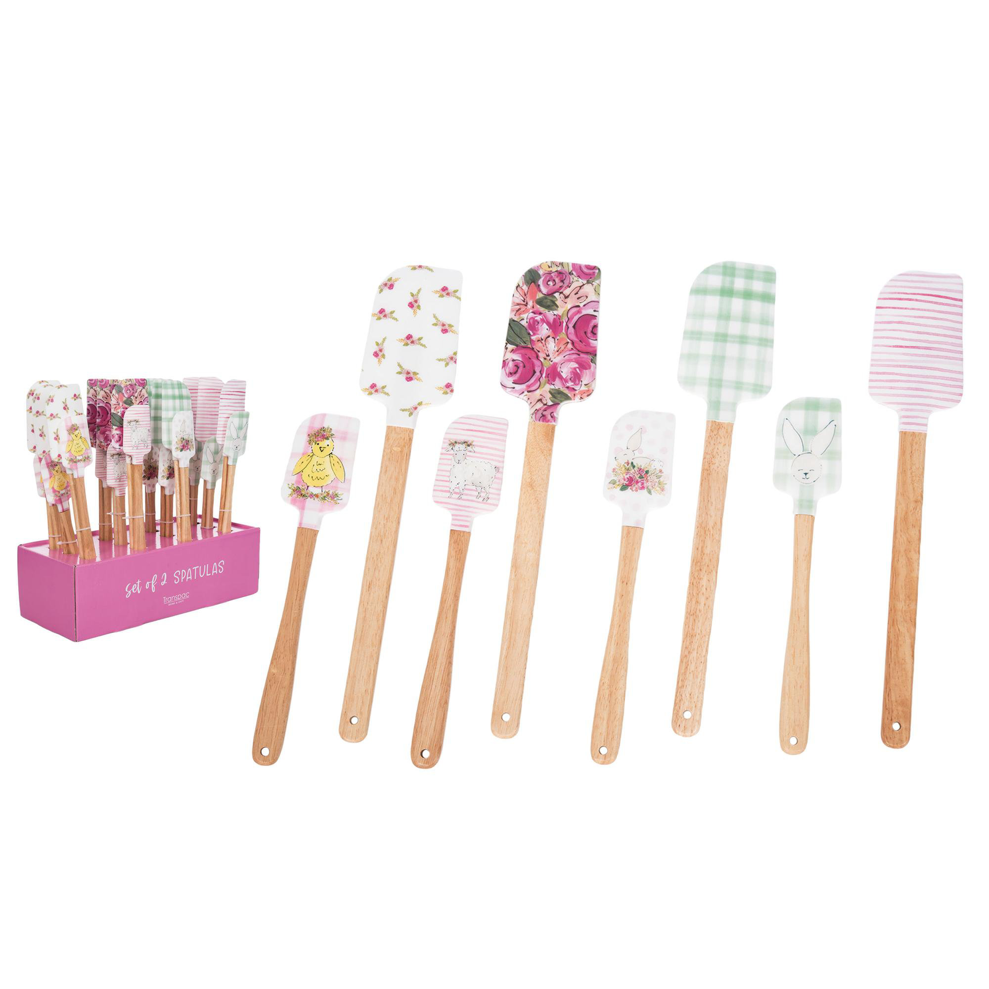 One Allium Way® Silicone Spring Set of 2 Spatulas S/12 in Dis Home Decorations Easter | Wayfair