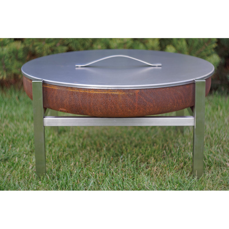 Curonian Stainless Steel Fire Pit Cover & Reviews | Wayfair