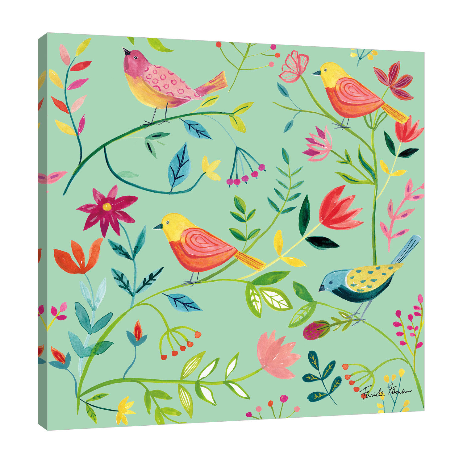 Rosalind Wheeler "Budding Beauty Pattern IC" Gallery Wrapped Canvas By ...