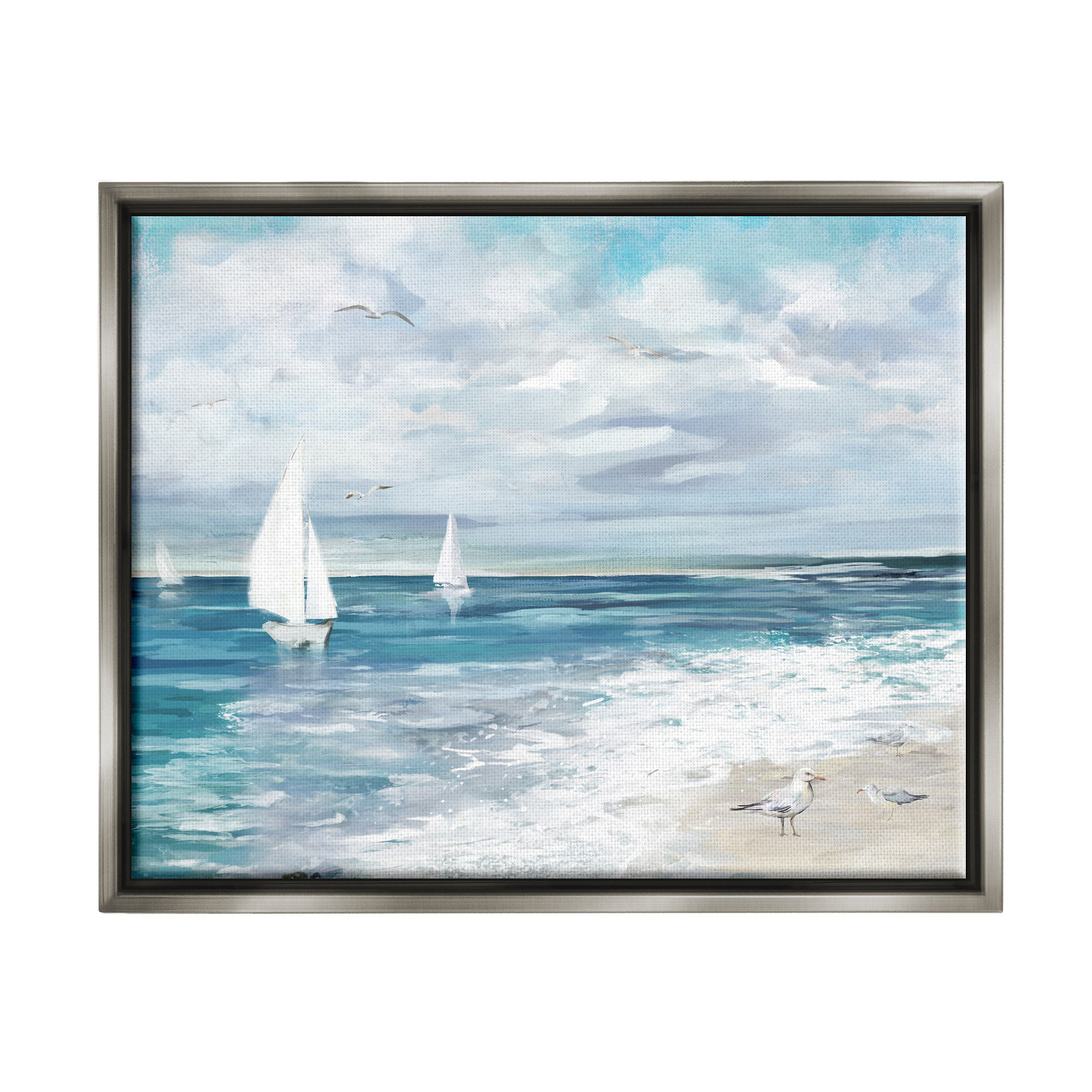 Stupell Industries bb-361-Framed On the Water Landscape by Carson Lyons ...