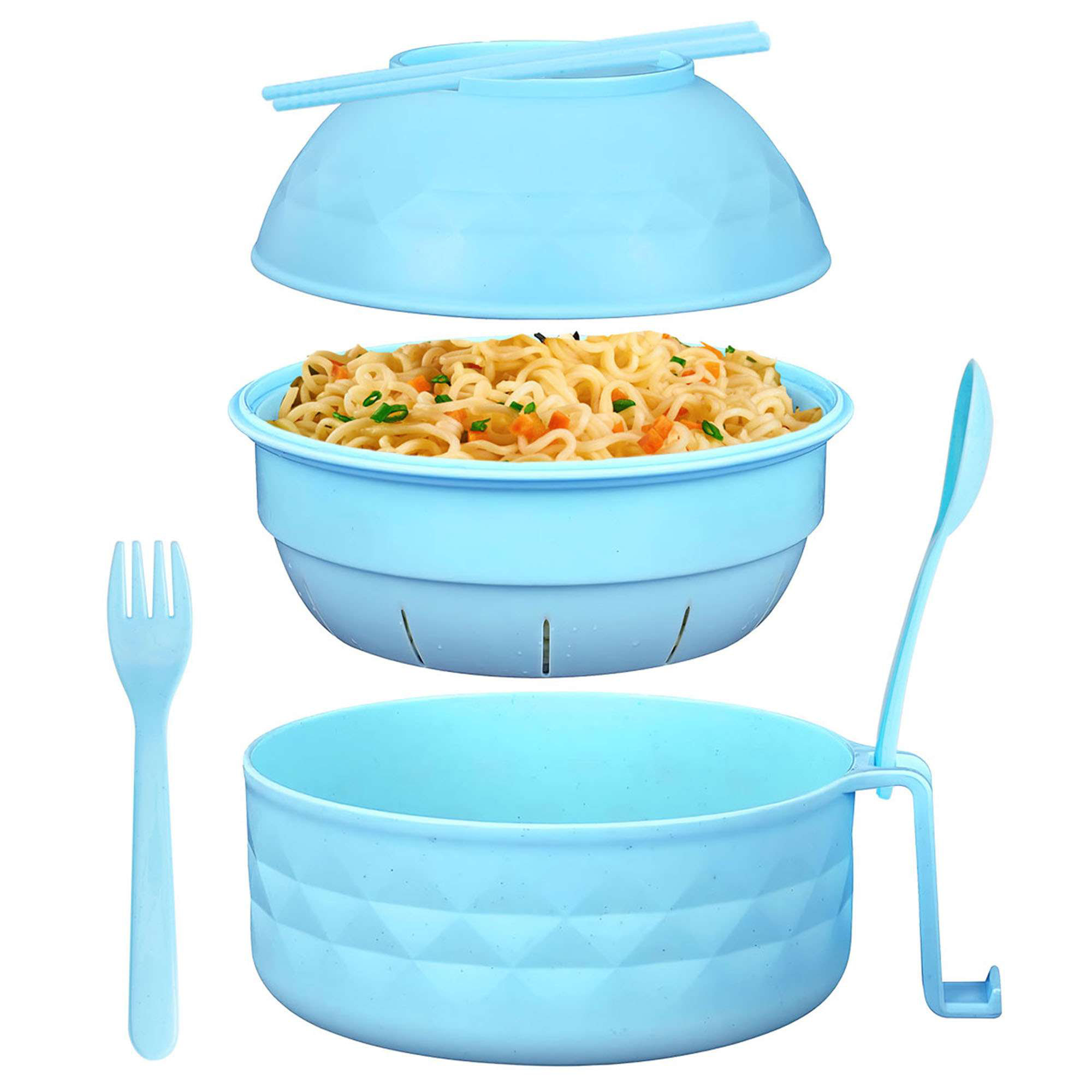 Prep & Savour Ramen Bowl 6-Piece Set, Microwave Ramen Cooker Instant ...