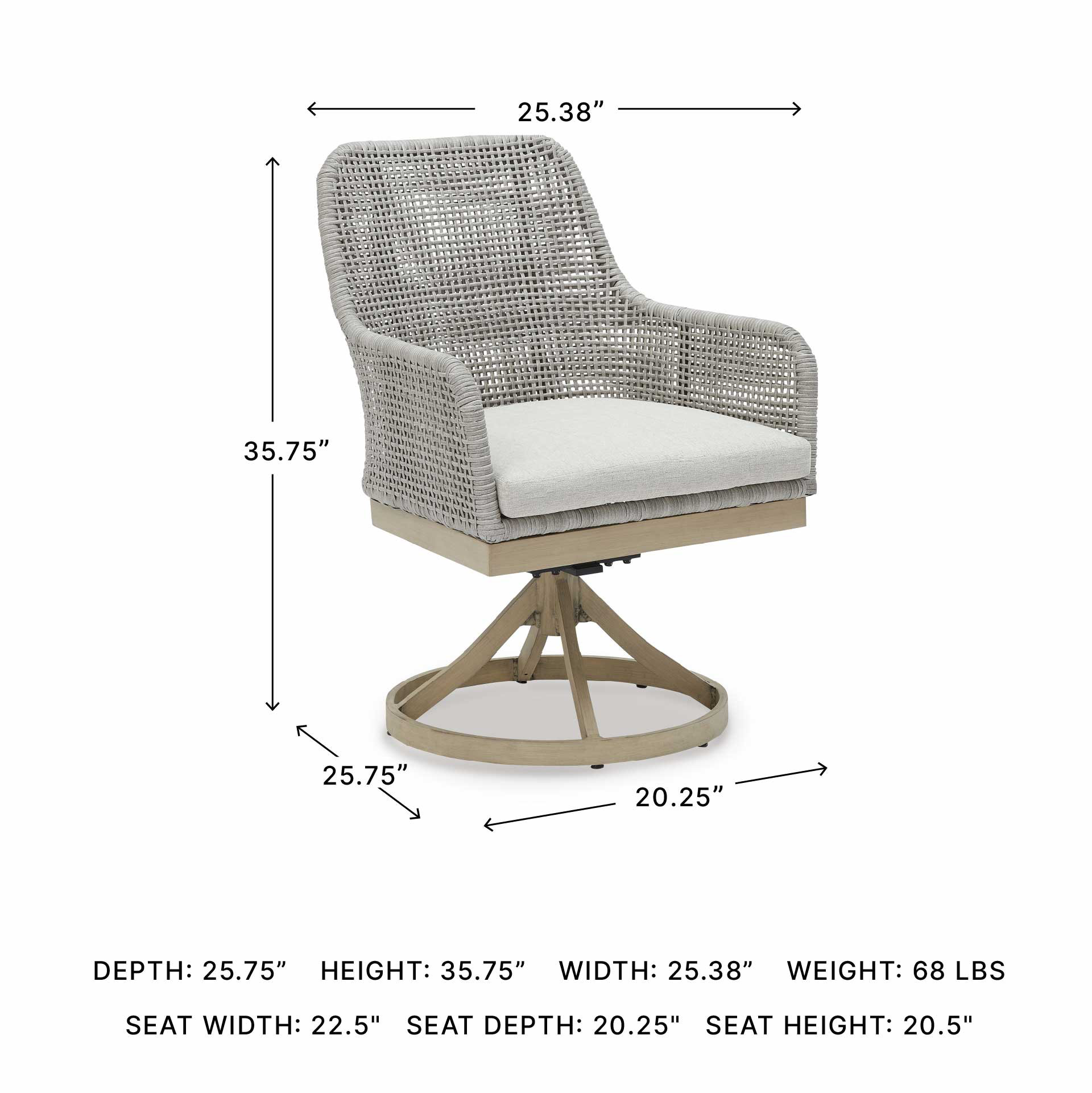 Bay Isle Home™ Avoree Outdoor Swivel Dining Chair - Set Of 2 & Reviews ...