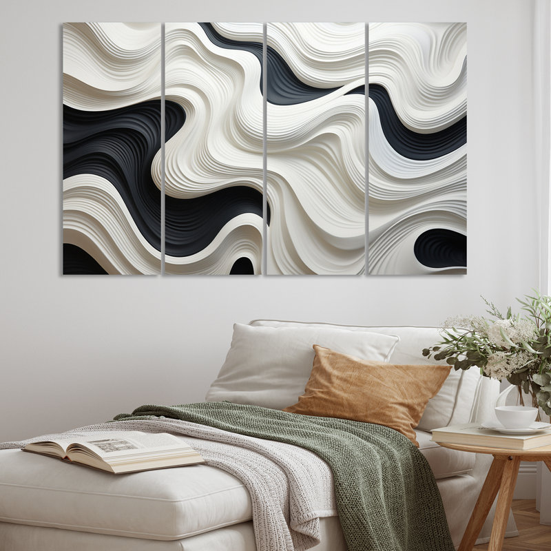 Wrought Studio™ Black White Opt Art Optical Symphony II On Canvas 4 ...