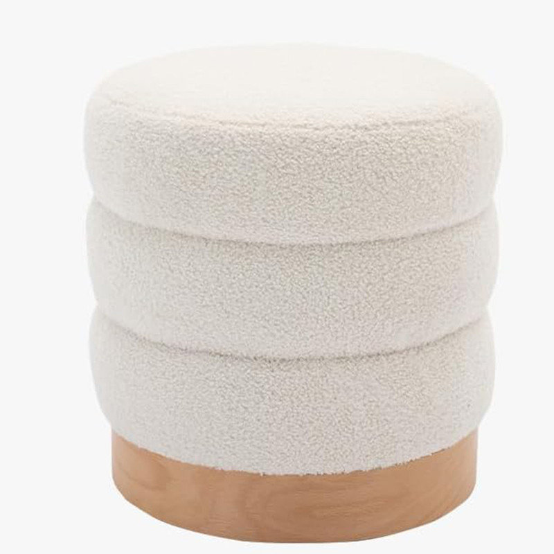 Hokku Designs Velvet Ottoman Footstool,Modern Foot Rest Stool with Wood ...