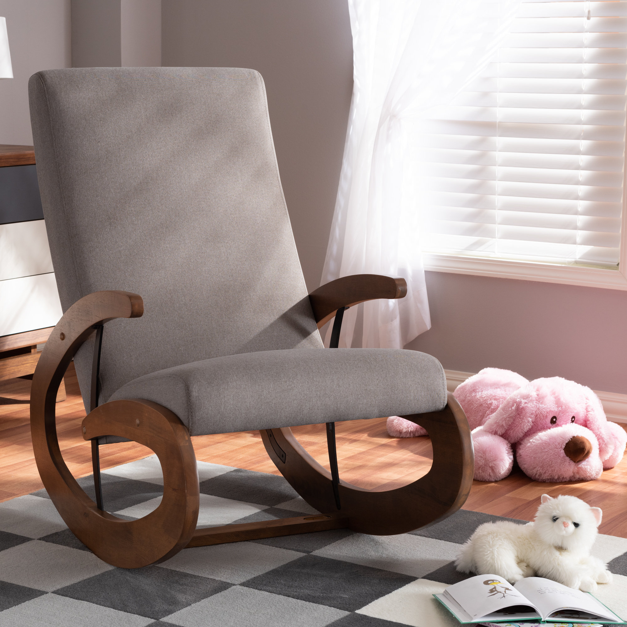 Brayden Studio® Mililani Solid Wood Rocking Chair & Reviews | Wayfair
