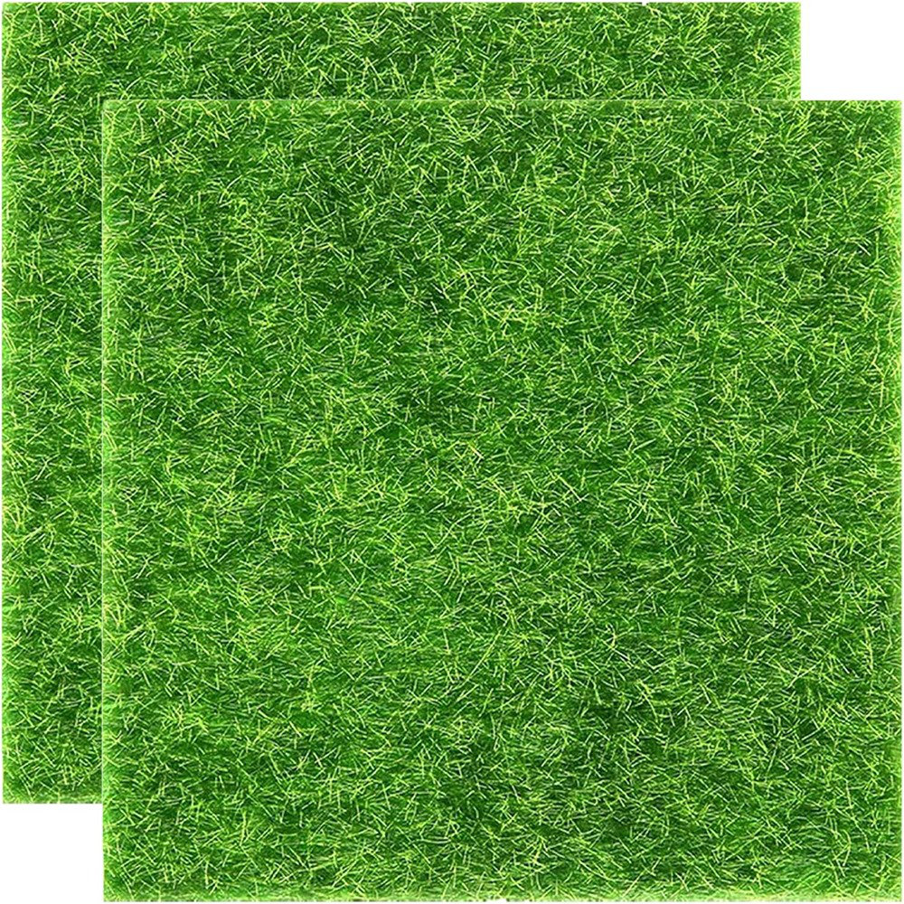 MAXAYA 2 Pieces Of 6X6 Inches Fake Grass For Crafts - Artificial Grass ...