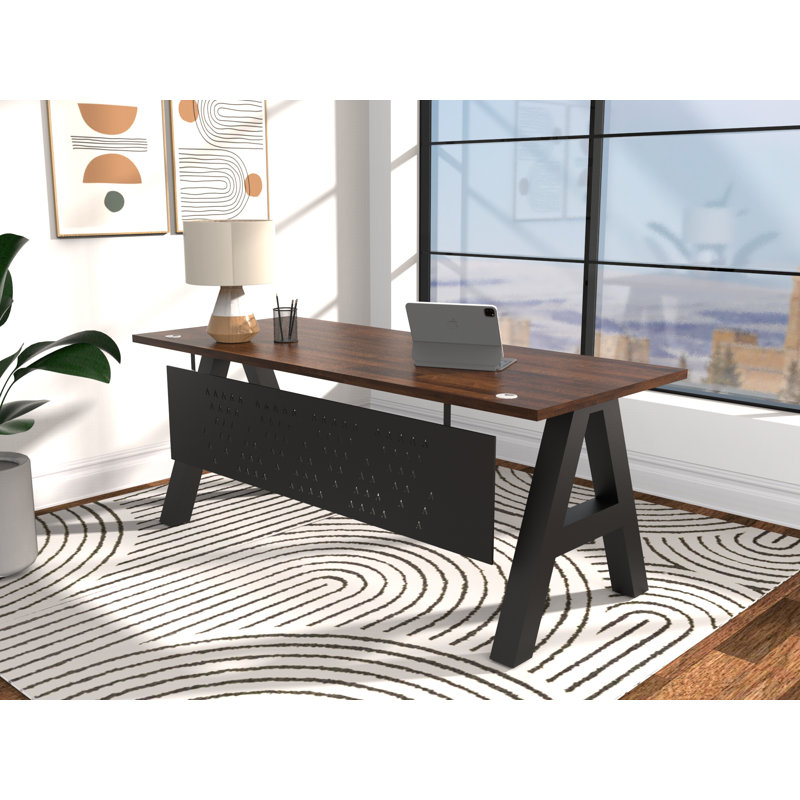 Latitude Run® Modern A-Frame Desk Executive Desk | Wayfair