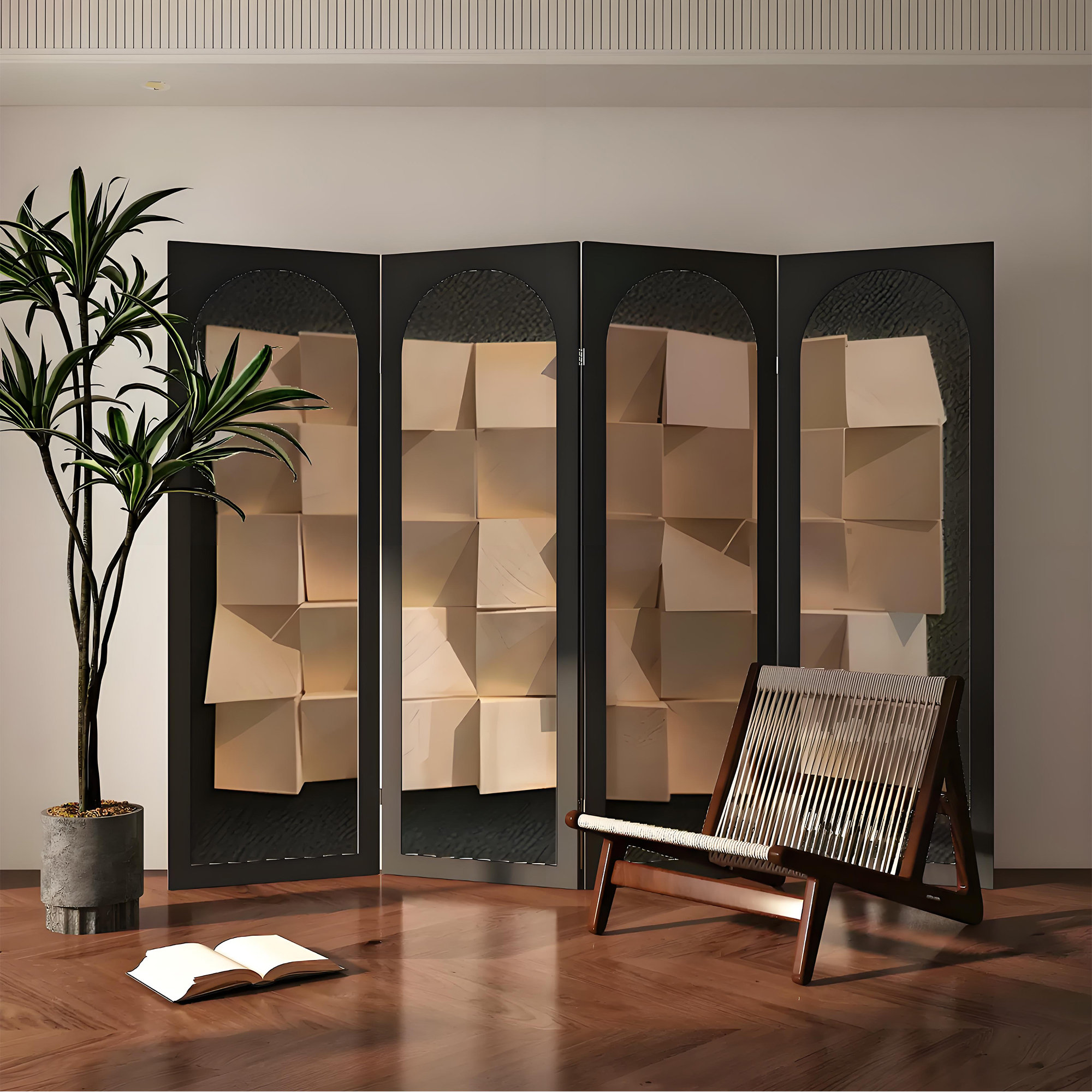 Orren Ellis Modern Folding Decorative Screen | Wayfair