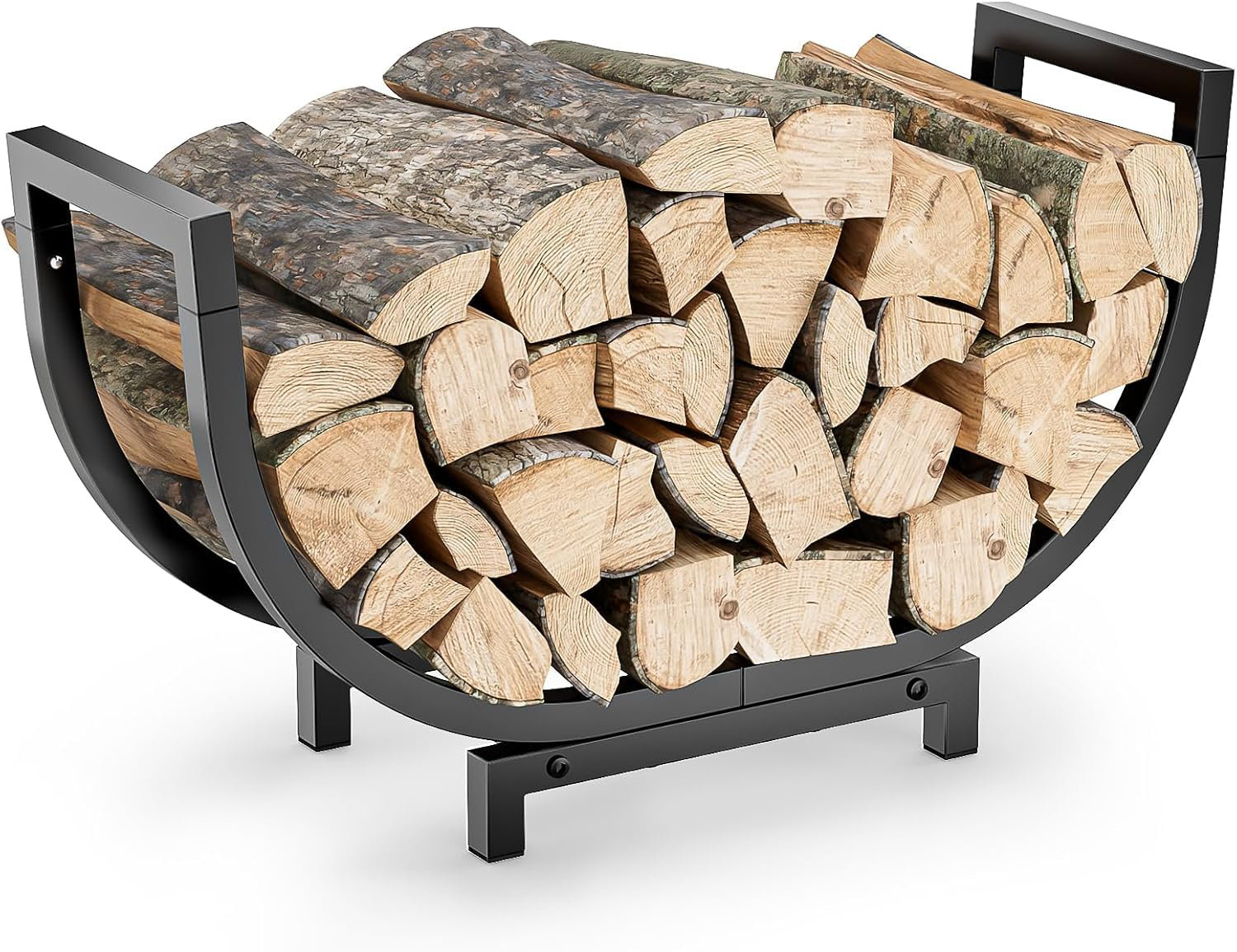 Rebrilliant Firewood Rack Outdoor And Indoor Firewood Storage, Double ...