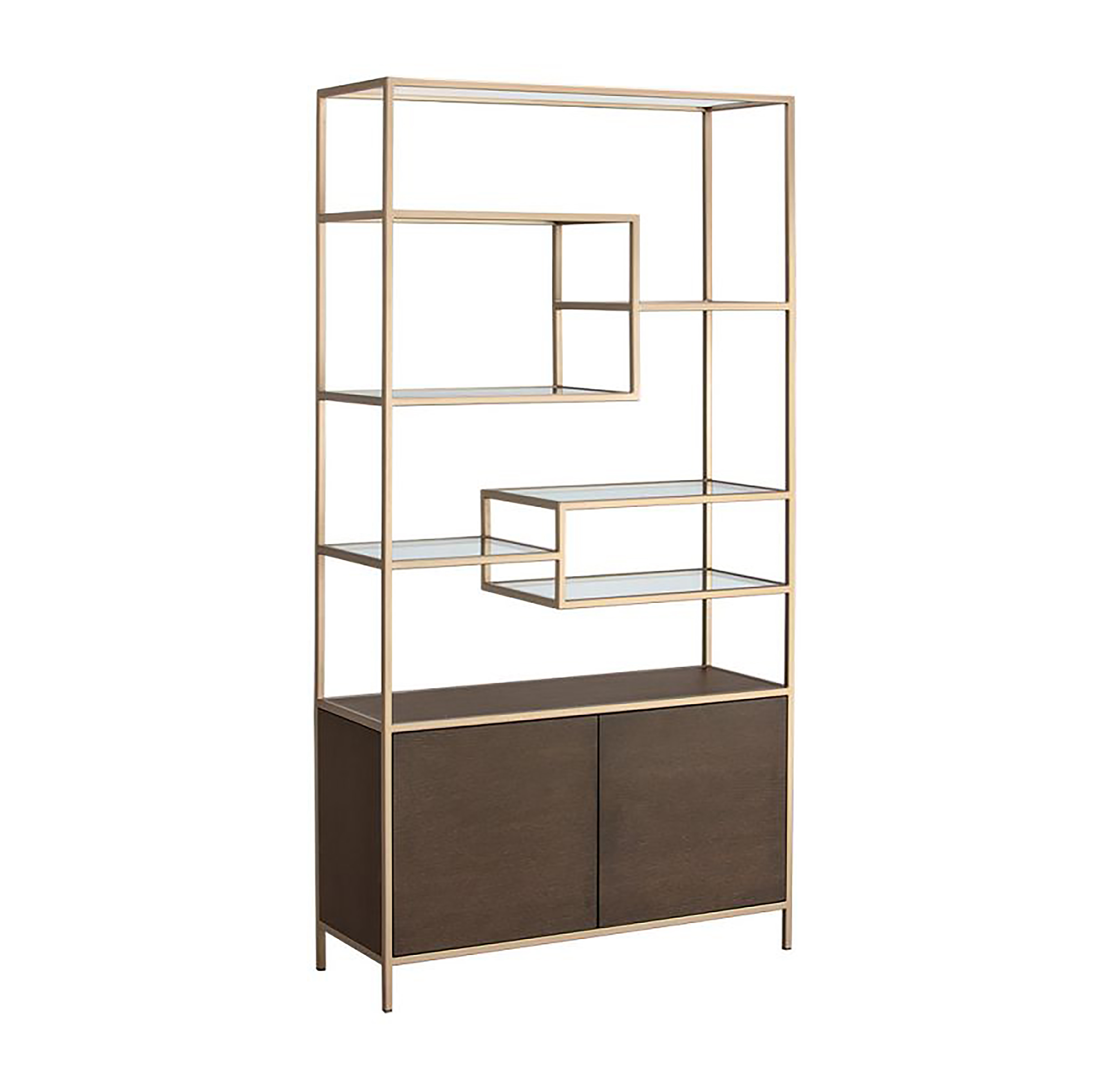 Latitude Run® Cresha 82.75" H x 43.25" W Steel Etagere Bookcase | Wayfair