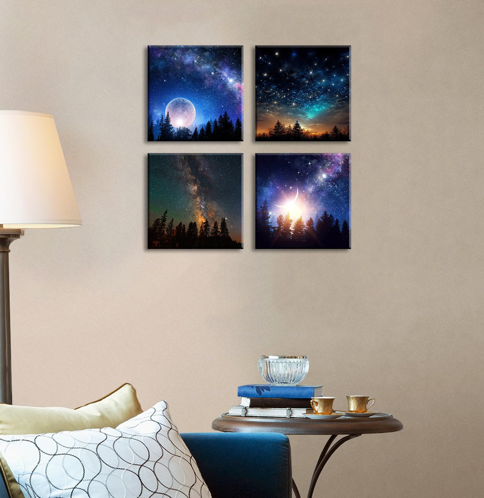 Millwood Pines Galaxy Wall Decor For Room Canvas Wall Art Colorful ...