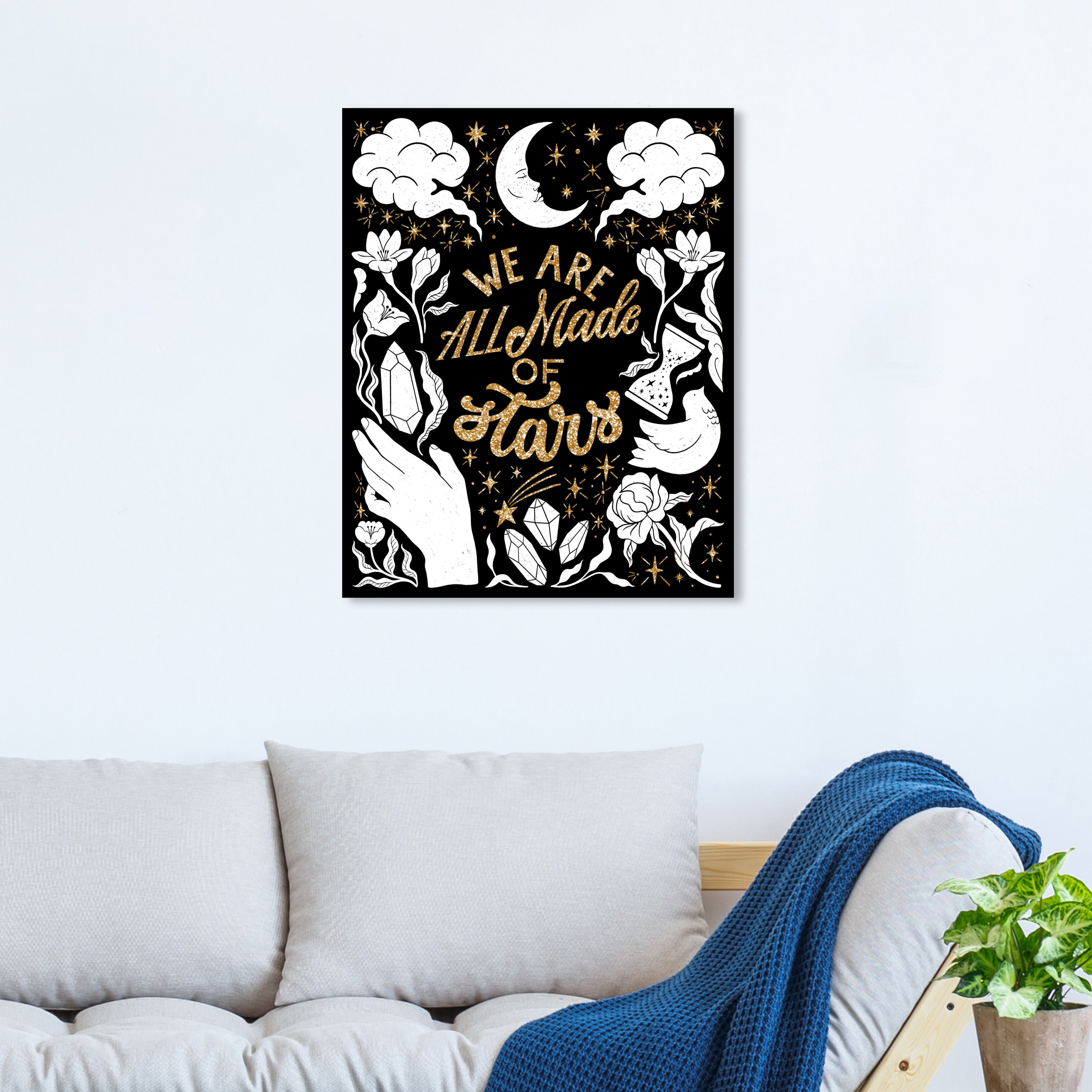 Oliver Gal Prints Made of Stars - Textual Art on Canvas | Wayfair