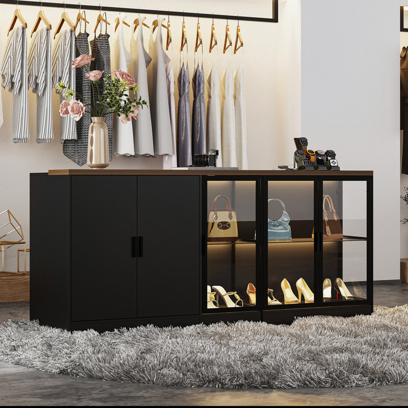 Wade Logan® 3 Drawers Jewelry Display Island With LED Lighting | Wayfair