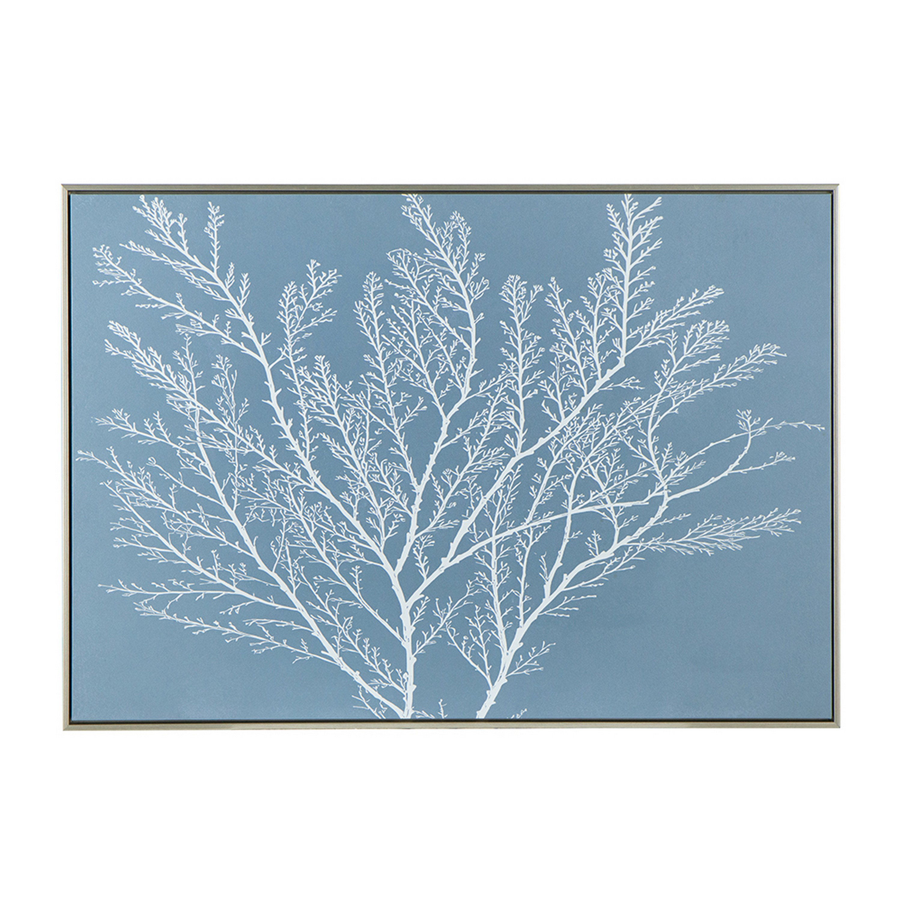 Benjara White Tree Framed On Canvas Painting | Wayfair
