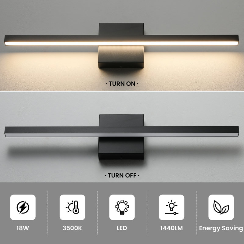 Wrought Studio™ Trudy Dimmable LED Bath Bar - Modern Bathroom Light ...