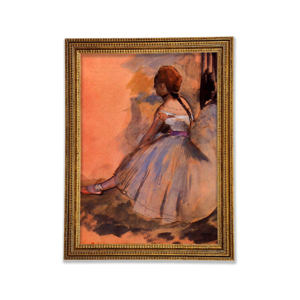 Bright Star Sitting Dancer With Extended Left Leg by Degas - Single ...