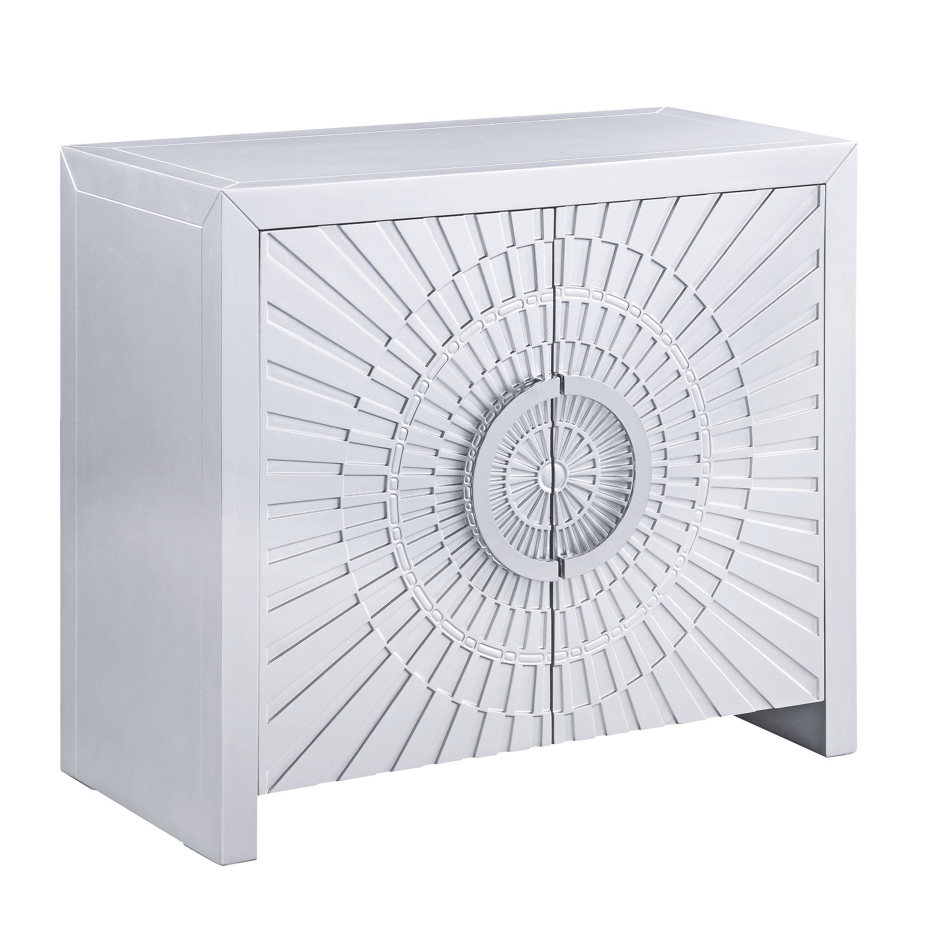 House of Hampton® Versatile Platinum Console With Secure Door Closure ...