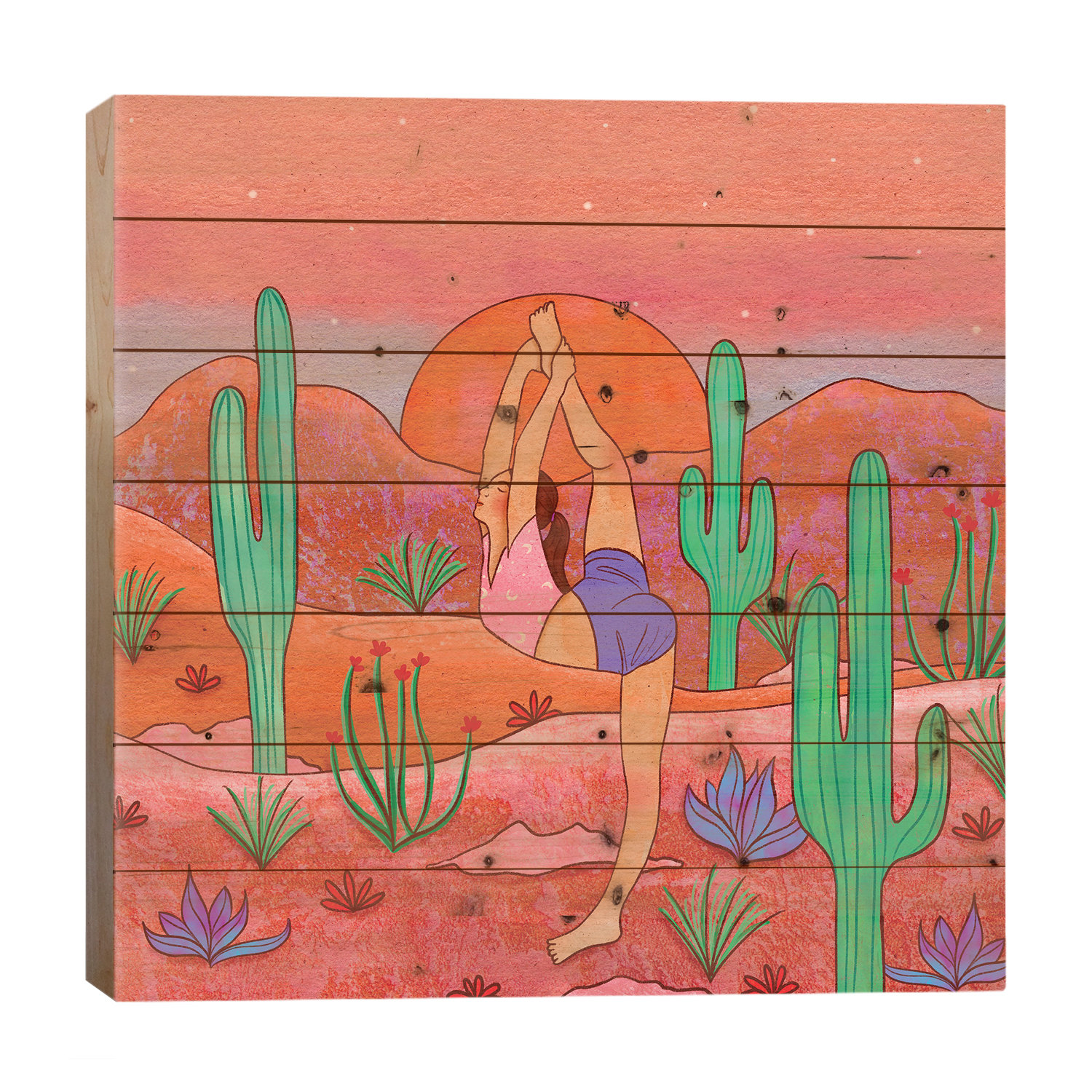 Union Rustic Yoga in the Desert I by Olivia Bürki - Unframed Print on ...
