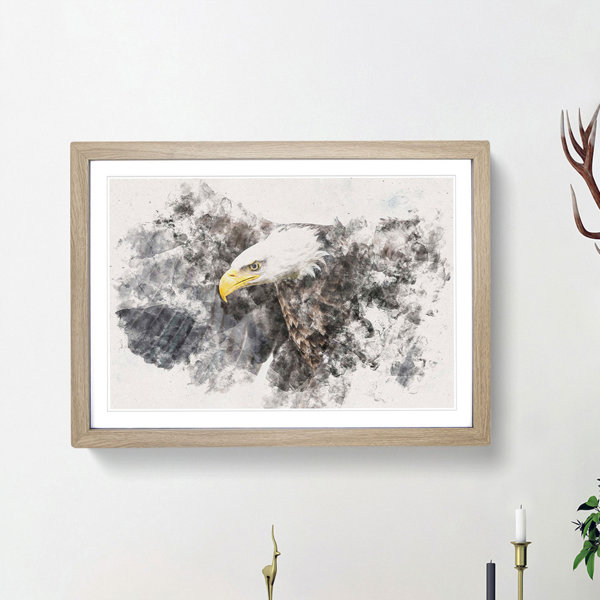 East Urban Home A Golden Eagle - Picture Frame Painting Print | Wayfair ...