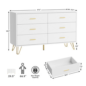 Mercer41 Talich 6 - Drawer Dresser & Reviews | Wayfair