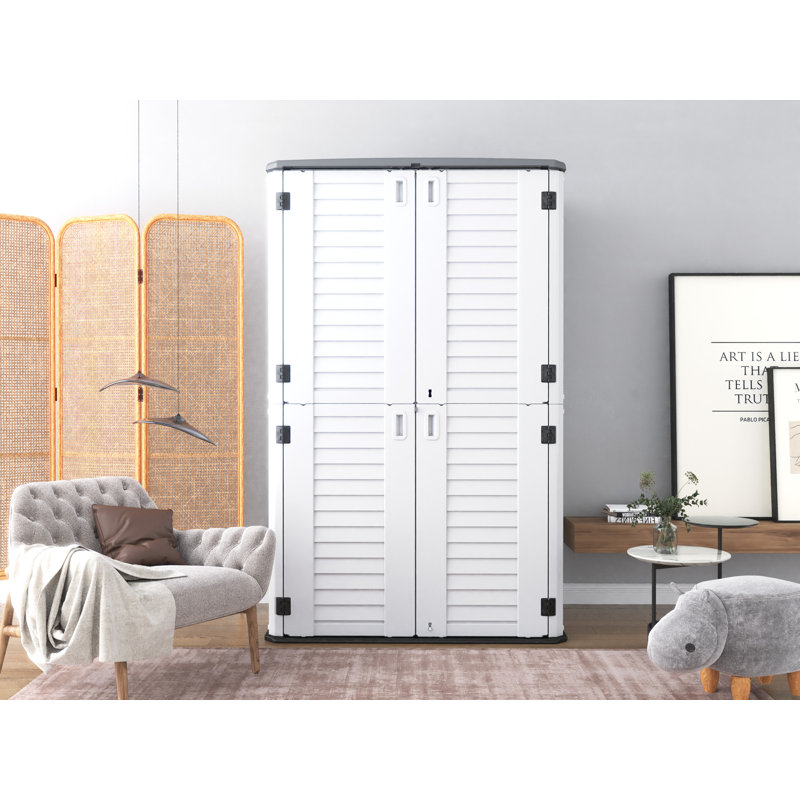 KINYING Vertical Tool Outdoor Shed Storage Shed Weather Resistance ...